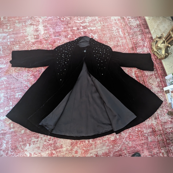 Dan Millstein | Jackets & Coats | Dan Millstein Silk Velvet Swing Coat ...